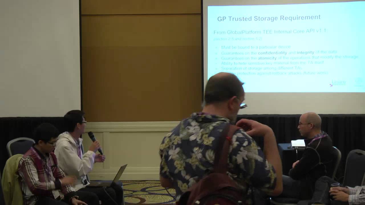 SFO15 503 Secure storage in OP-TEE | Linaro Resources Hub