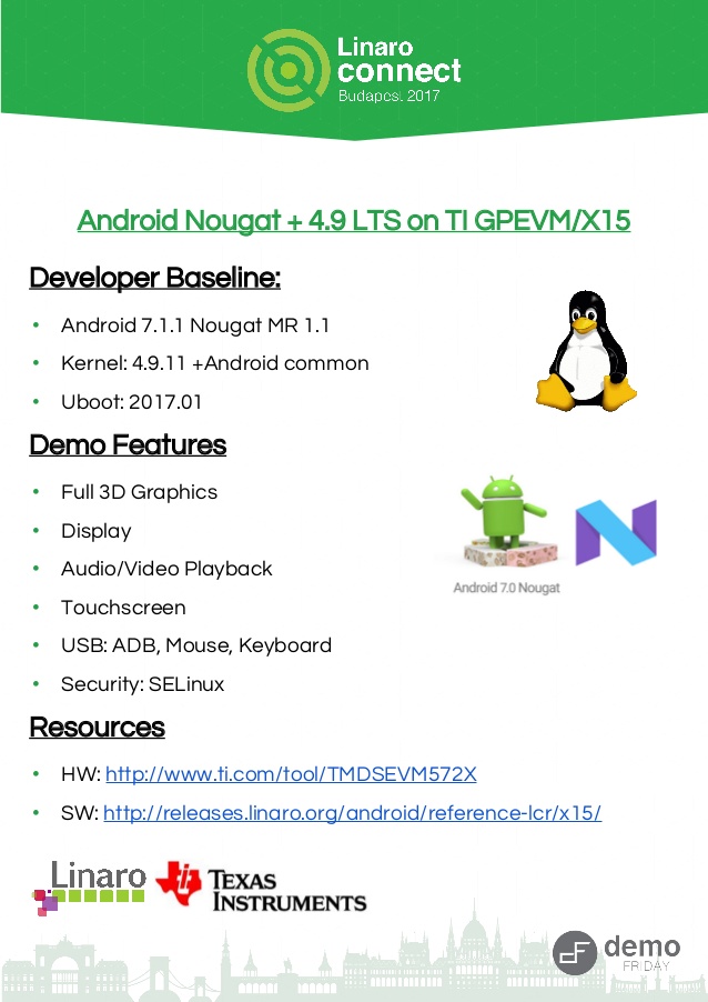 BUD17-DF15 - Optimized Android N MR1 + 4.9 Kernel | Linaro Resources Hub